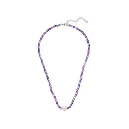 Valero Pearls Kette Damen Gr&ouml;&szlig;e One Size lilameliert / silber