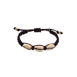 Kuzzoi Armband Muschel Herren Gr&ouml;&szlig;e 18 hellbeige / schwarz