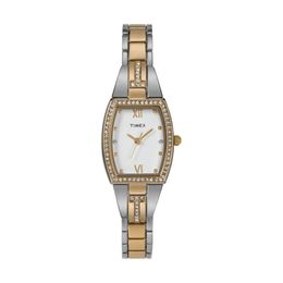 Timex Analoguhr 'Timex Main Street Tonneau' Damen Gr&ouml;&szlig;e One Size gold / silbergrau