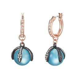 Lulu & Jane Lulu & Jane Earrings female Blue, Gold size One Size