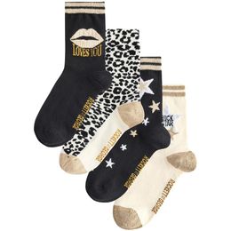 Rockett St George Socks female Beige, Black size One Size