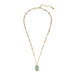 Yokoamii Kette Damen Gr&ouml;&szlig;e One Size cyanblau / gold / ros&eacute; / perlwei&szlig;