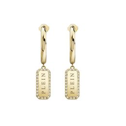 Philipp Plein Jewellery Ohrringe ' PLEIN TAG ' Damen Gr&ouml;&szlig;e One Size gold / transparent