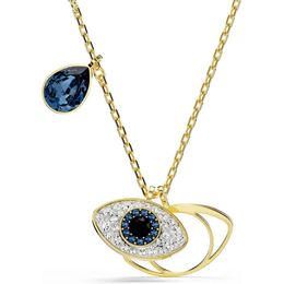 Swarovski Kette Damen Gr&ouml;&szlig;e One Size taubenblau / gold