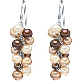 Valero Pearls Ohrringe Damen Gr&ouml;&szlig;e One Size beige / kastanienbraun / silber