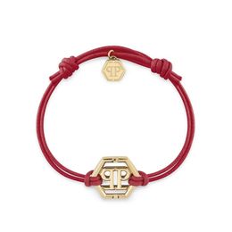 Philipp Plein Jewellery Bracelet ' LINKED ' Herren Gr&ouml;&szlig;e S gold / rot