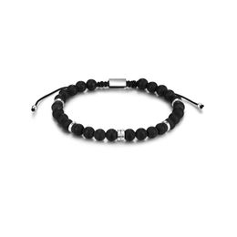 M&auml;nnerglanz Armband Herren Gr&ouml;&szlig;e One Size schwarz / silber