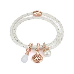 Lulu & Jane Lulu & Jane Armband Damen Gr&ouml;&szlig;e One Size rosegold / wei&szlig; / perlwei&szlig;