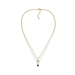 Elli Necklace female Gold, Green size 38