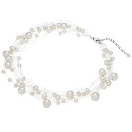 Valero Pearls Necklace female Silver size One Size