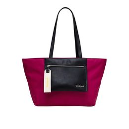 Desigual Shopper 'Priori Cahuil' Damen Gr&ouml;&szlig;e One Size dunkelpink / schwarz / wei&szlig;