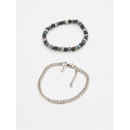 Pull&Bear Pull&bear Bracelet male Black, Silver size M