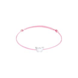 Elli Armband 'Schmetterling' M&auml;dchen Gr&ouml;&szlig;e 14 dunkelpink / silber