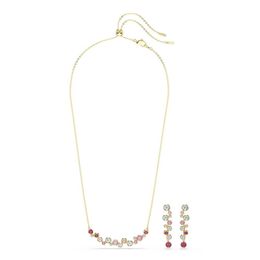 Swarovski Jewelry Set female Gold, Red size One Size