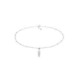 Elli Halskette Choker, Feder Damen Gr&ouml;&szlig;e 36 silber