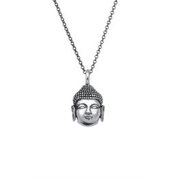 Kuzzoi Halskette Buddha Herren Gr&ouml;&szlig;e 60 schwarz / silber