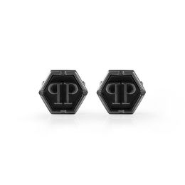 Philipp Plein Jewellery Cufflinks 'Hexagon' male Grey size One Size