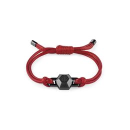 Philipp Plein Jewellery Bracelet 'Edge' Herren Gr&ouml;&szlig;e S anthrazit / rot