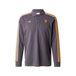 adidas Performance Trikot 'Manchester United Terrace Icons Long Sleeve Polo' Herren Gr&ouml;&szlig;e XXL dunkelorange / schwarz
