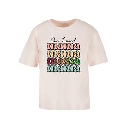 F4NT4STIC Shirt 'Mothers Day Mama Typography Leopard Print Pastel' female Pink size S