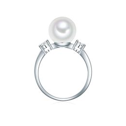 Rafaela Donata Ring Damen Gr&ouml;&szlig;e 60 silber / transparent / perlwei&szlig;