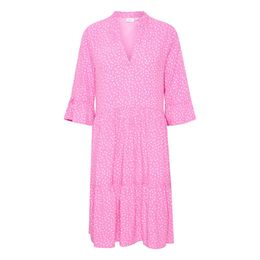 Saint Tropez Kleid 'Eda' Damen Gr&ouml;&szlig;e 40 pink / wei&szlig; Winterkleid