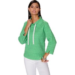 CR&Eacute;ATION L Damen Stehkragenshirt mit Glanzgarn apfel Gr&ouml;&szlig;e 48