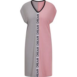 w&auml;schepur Damen Sleepshirt mit Glitzerband steingrau-hortensie Gr&ouml;&szlig;e 36/38
