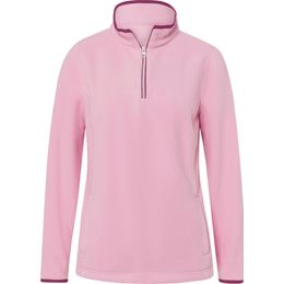CR&Eacute;ATION L Damen Fleeceshirt mit Stehkragen ros&eacute; Gr&ouml;&szlig;e 52