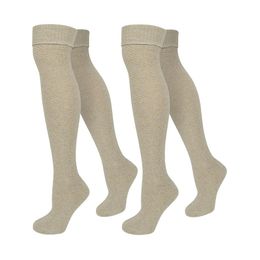 Normani Over the Knee Socks female Beige size 39-42