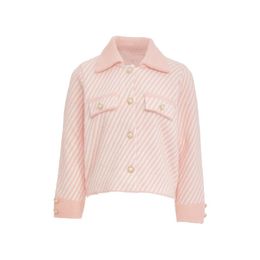 CARNEA Strickjacke Damen Gr&ouml;&szlig;e M rosa / wei&szlig;
