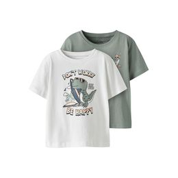 name it Shirt 'Vagno' boy Green, White size 104