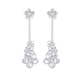 Elli Earrings 'Blume' female Silver size One Size
