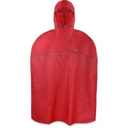 Normani Regenponcho 'Cherrapunji' Jungen Gr&ouml;&szlig;e 89/164 silbergrau / rot