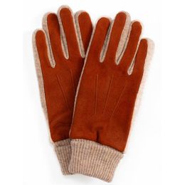 CASH-MERE.CH Fingerhandschuhe Herren Gr&ouml;&szlig;e L beige / braun