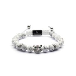 Gt Collection Bracelet 'Leopard Head' male White size One Size