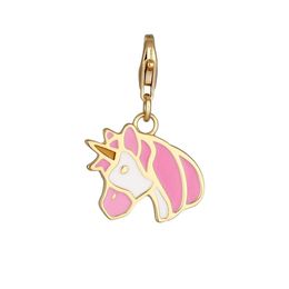 Elli Charm Emoji 'Einhorn' Damen Gr&ouml;&szlig;e One Size gold / rosa / wei&szlig;