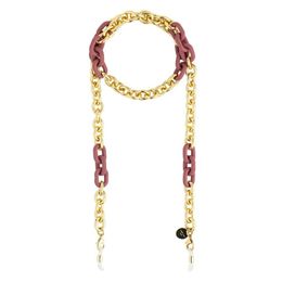 Cheeky Chain Munich Brillenkette 'Kyoto' Damen Gr&ouml;&szlig;e One Size gold / beere