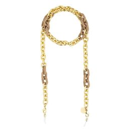 Cheeky Chain Munich Brillenkette 'Kyoto' Damen Gr&ouml;&szlig;e One Size dunkelbeige / gold