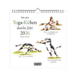 DuMont Kalenderverlag Kalender - DUMONT - Mit den Yoga-K&uuml;hen durchs Jahr 2026 - Wandkalender - Q | Gr.: onesize