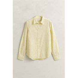 Gant Classic Popeline Hemd mit Streifen in Vanilla Yellow | Gr.: 36