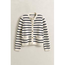 Gant Baumwollstrickjacke in Cream | Gr.: M