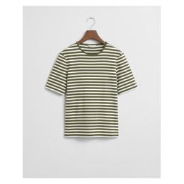 Gant SLIM STRIPED 1X1 RIBBED T-SHIRT in Country Beige | Gr.: XL