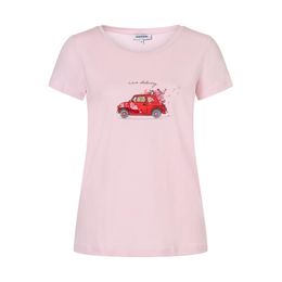 More & More More & More T-Shirt mit Frontprint und Pailletten in sorbet rose | Gr.: 42