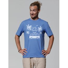 wat? Apparel T-Shirt Let the adventure begin in Bright Blue | Gr.: 52
