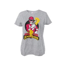 Power Rangers Shirt "Red Ranger Pose Girly Tee" in Grau | Gr.: XXL
