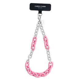Cheeky Chain Munich Handyanh&auml;nger 'Lio' Herren Gr&ouml;&szlig;e One Size rosa / silber