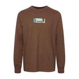 !Solid Sweatshirt male Brown size S