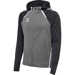 Hummel Trainingsjacke "Hmllead 2.0 Zip Hoodie" in Grau | Gr.: M