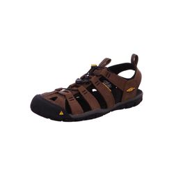 Keen Outdoorsandale Clearwater Leather CNX in Dark Earth/Black | Gr.: 44,5